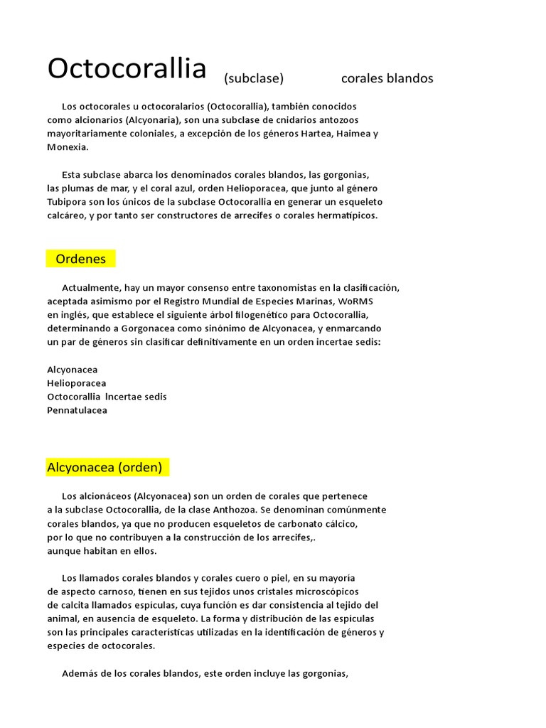 3 Suborden Holaxonia | PDF | Animales acuáticos