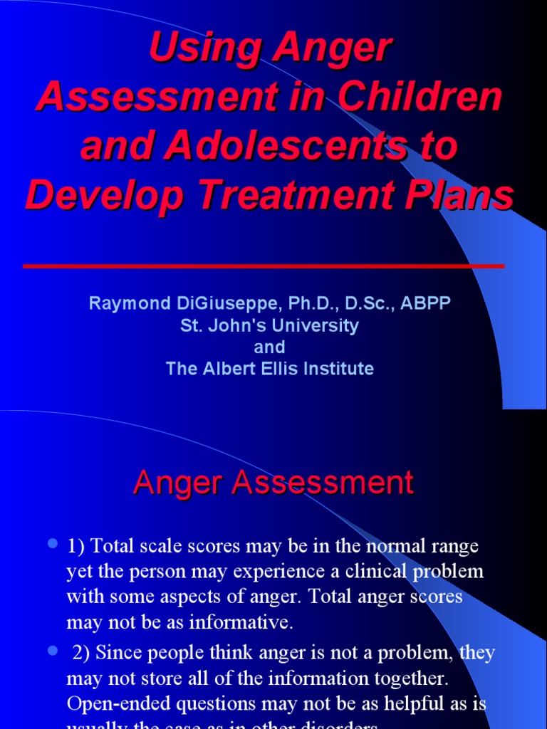 797P03 - Using Anger Assessment in Children and Adolesncents | PDF ...