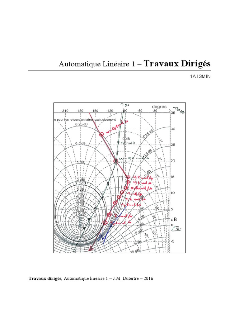 TD Automatique 1A 2016 JMD | PDF | Automation | Traitement du signal