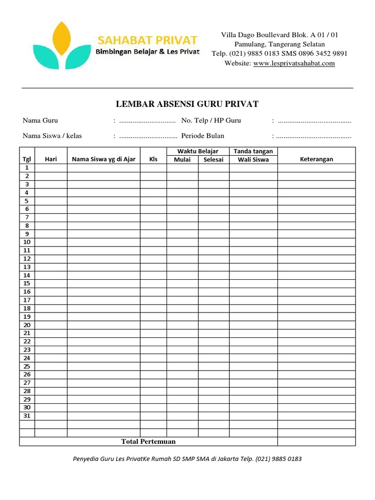 Absen Guru Baru | PDF