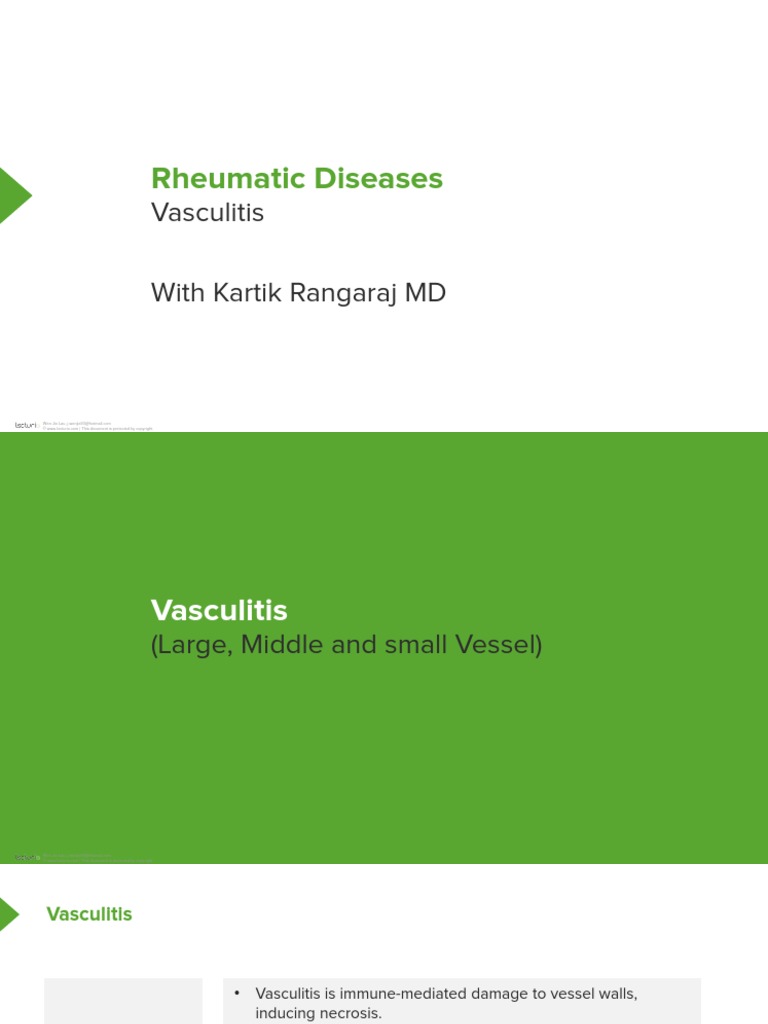 Rheumatology I 05 Vasculitis | PDF | Medical Specialties | Clinical ...