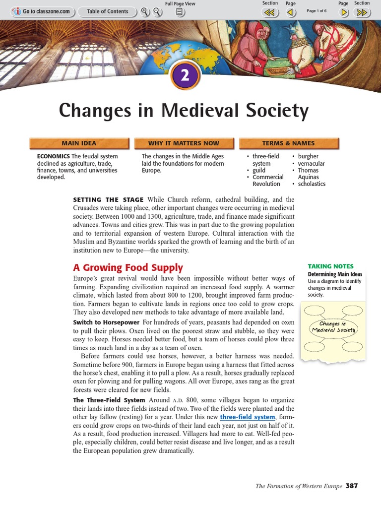 CH 14 Sec 2 - Changes in Medieval Society | PDF | Thomas Aquinas ...