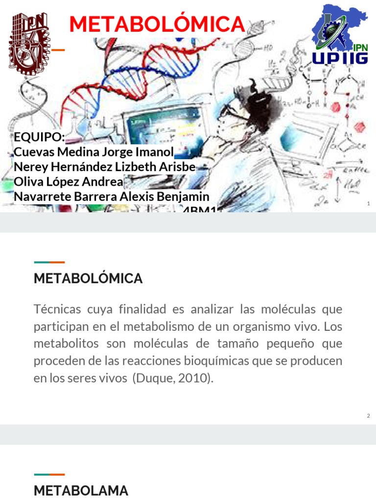 Metabolómica | PDF | La metabolómica | Resonancia magnética nuclear ...