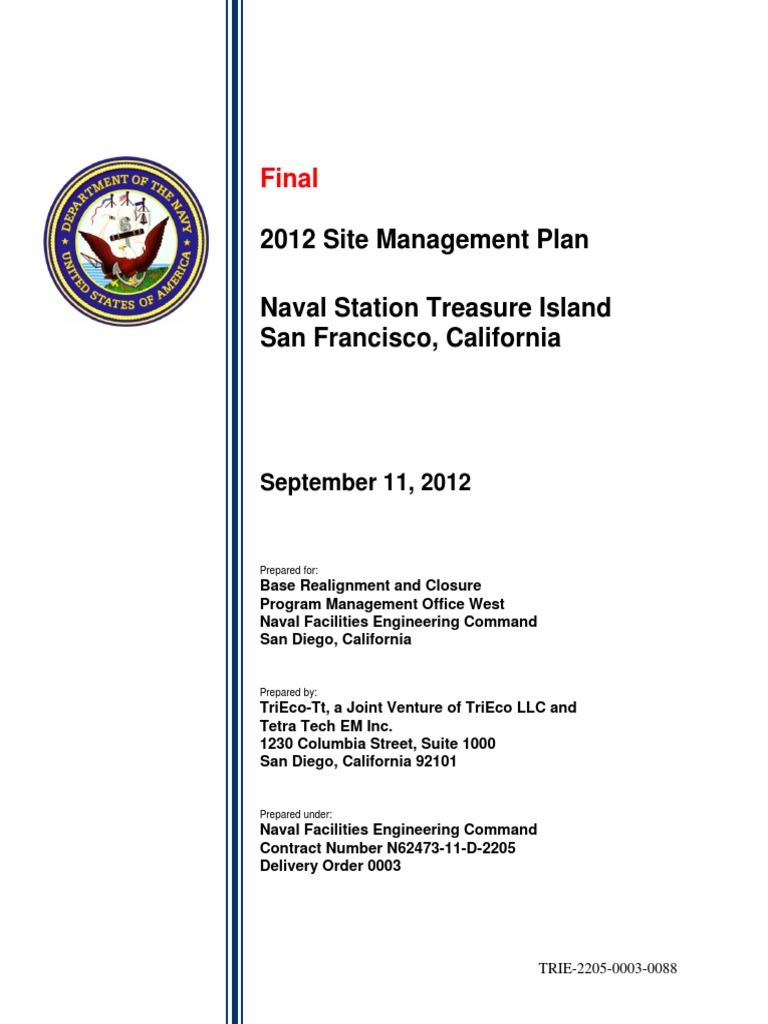 Nathaniel Pyron Describes The Naval Air Station Treasure Island Management Plan and Veterans Set ...