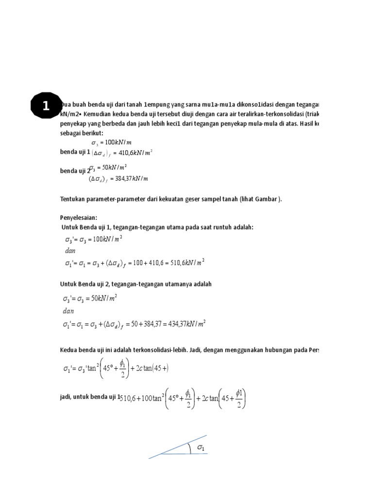 Hasil Uji Triaksial Tanah Lempung | PDF