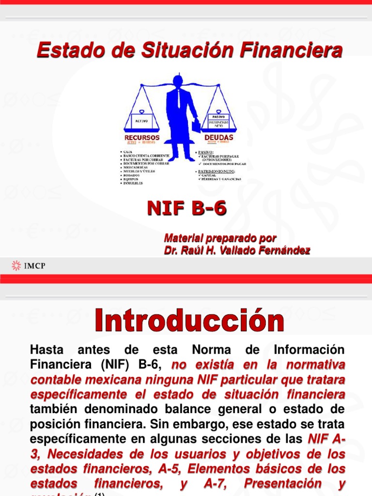 Estado de Situación Financiera NIF B-6 | PDF | Capital (economía ...