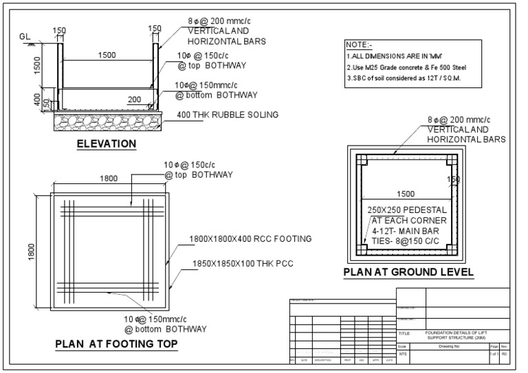 Lift Structure Foundation | PDF | Civil Engineering | Nature