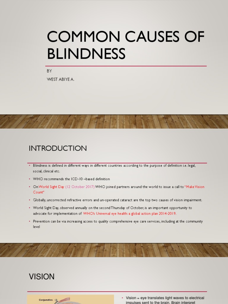Common Causes of Blindness Explained | PDF | Glaucoma | Visual Impairment