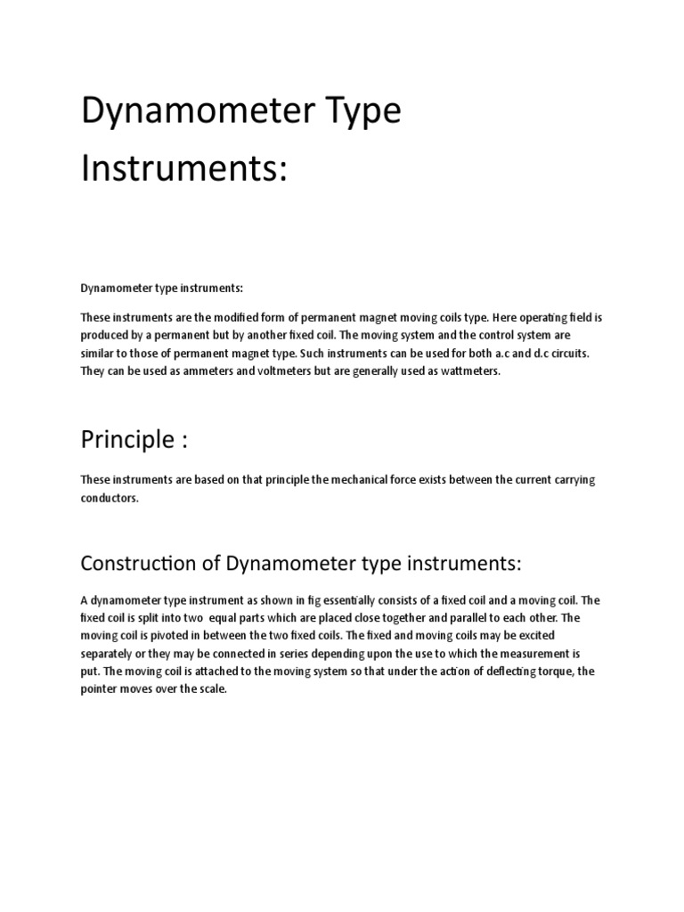 Dynamometer | PDF | Inductor | Equipment