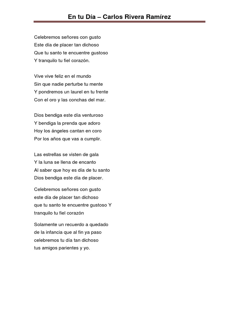 En Tu Día - Pedro Infante | PDF