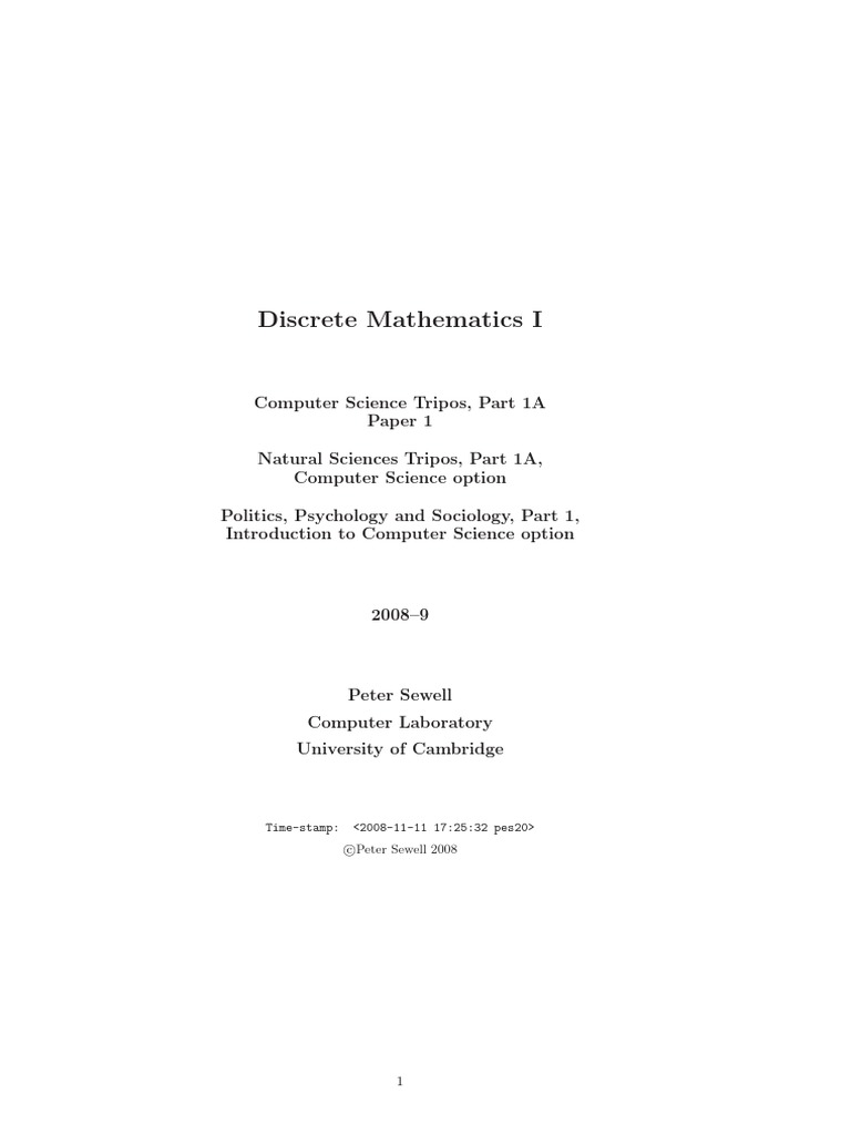 Discrete Mathematics | PDF | First Order Logic | Mathematical Proof