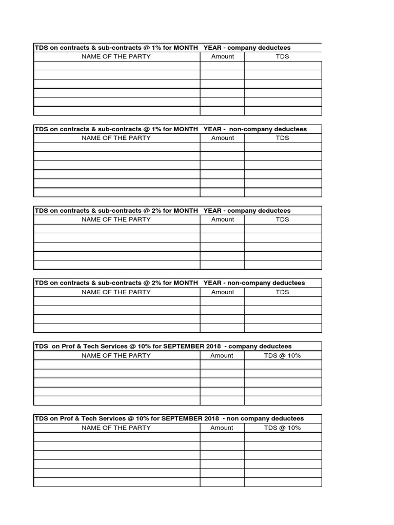 Tds Format | PDF