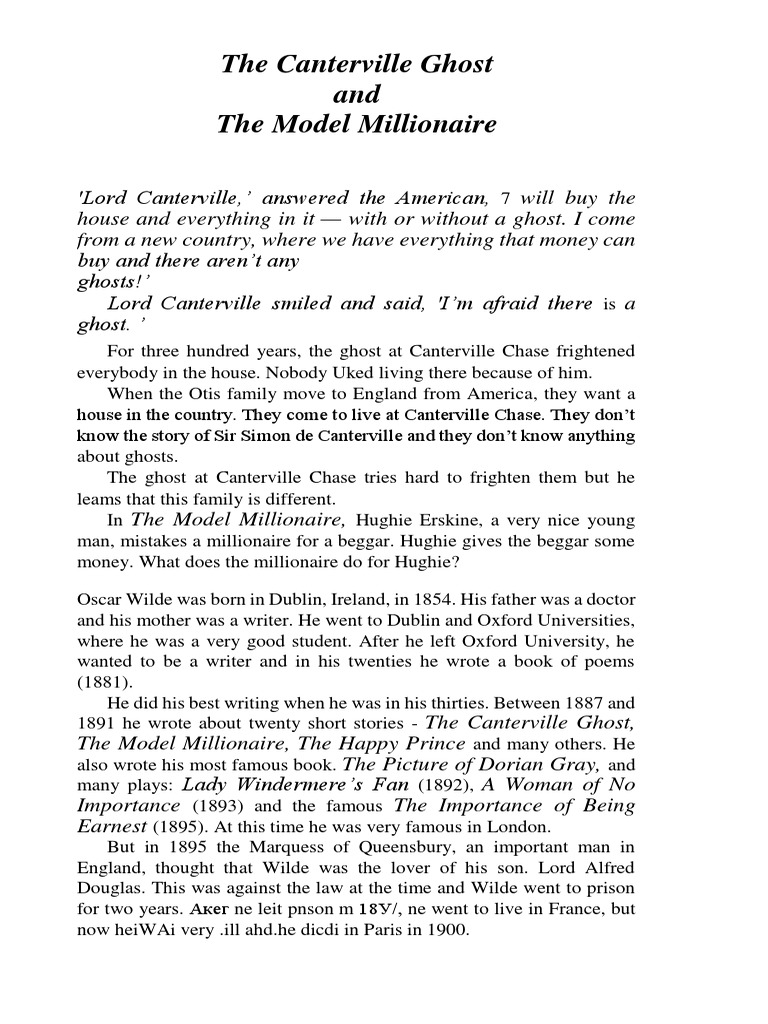 The Canterville Ghost Makes Its Presence Known: An Analysis of the ...