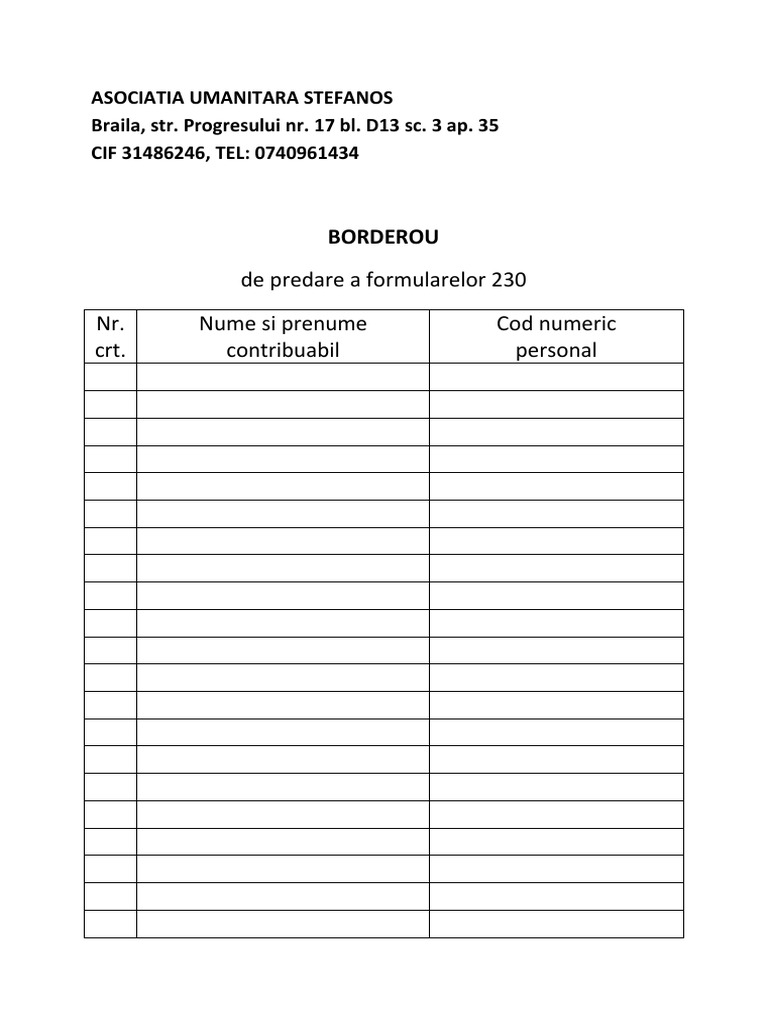 Borderou 230 2018 | PDF