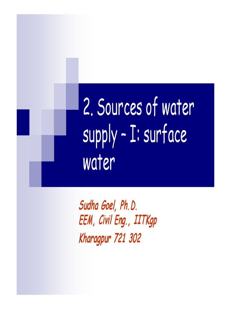 Ch2 Sources of Water I | PDF | Dam | Pipe (Fluid Conveyance)