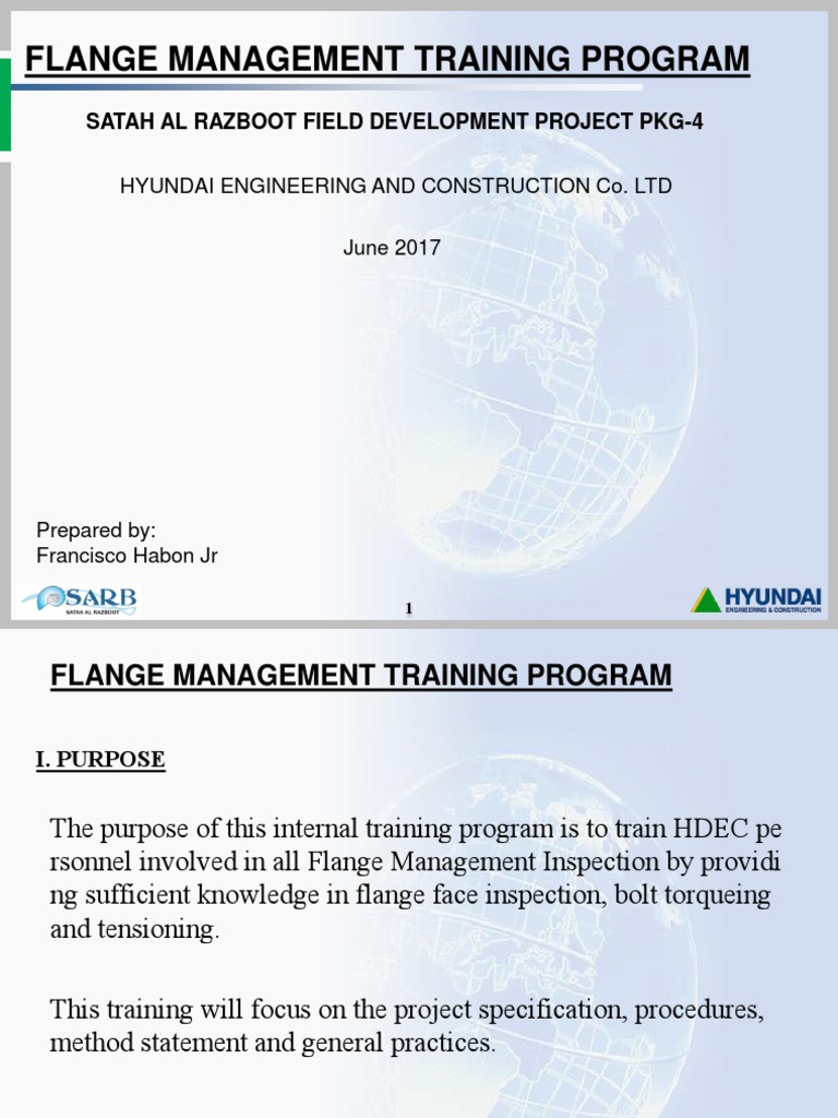 Flange Management Training Program 0 | PDF | Nut (Hardware) | Screw