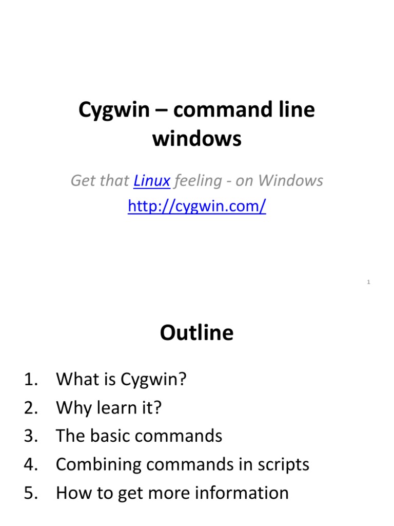 Cygwin Commands PDF | PDF | Command Line Interface | Computer File