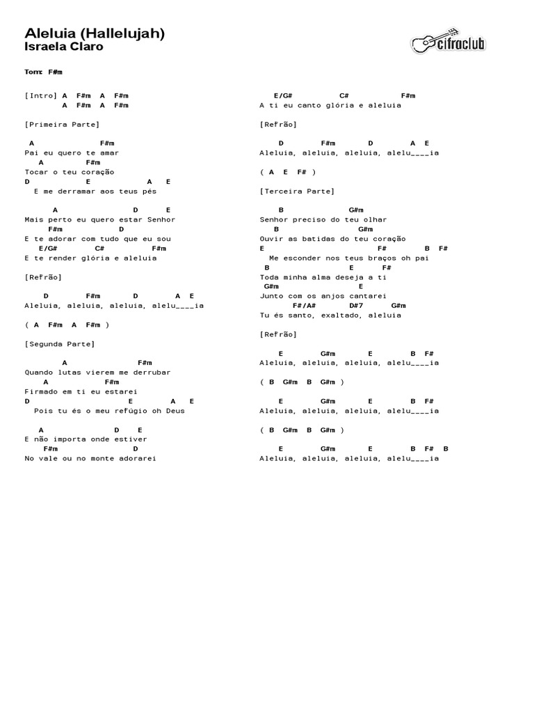 Aleluia música cristã | PDF
