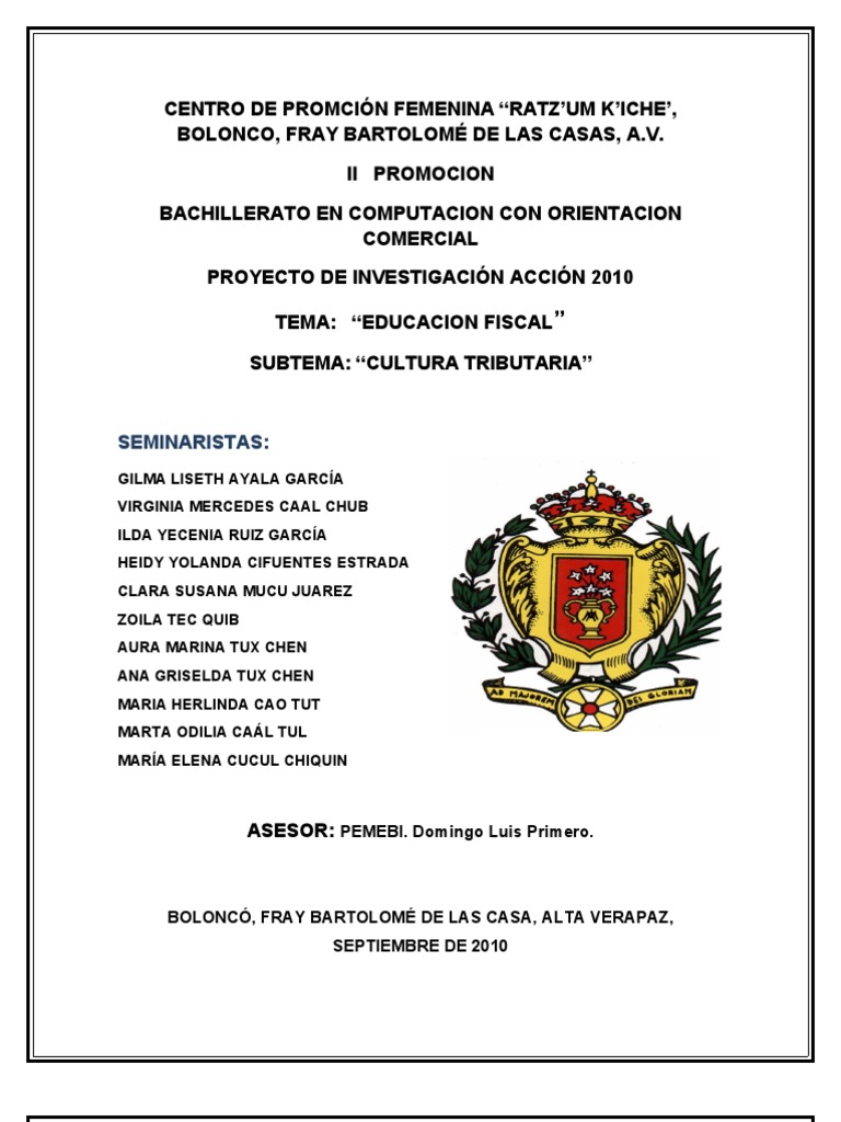 Caratula Del Seminario Proyecto