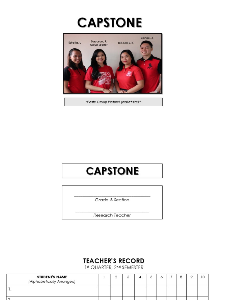 Capstone Estrella L Gacusan R Diocales K Conde J Pdf Rubric