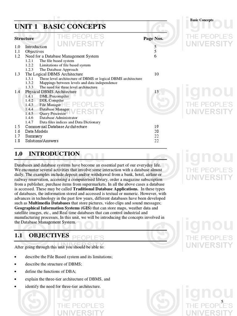 MCS-023 Block-1 | PDF | Databases | Database Index MCS-023 Block-1 | PDF | Databases | Database Index