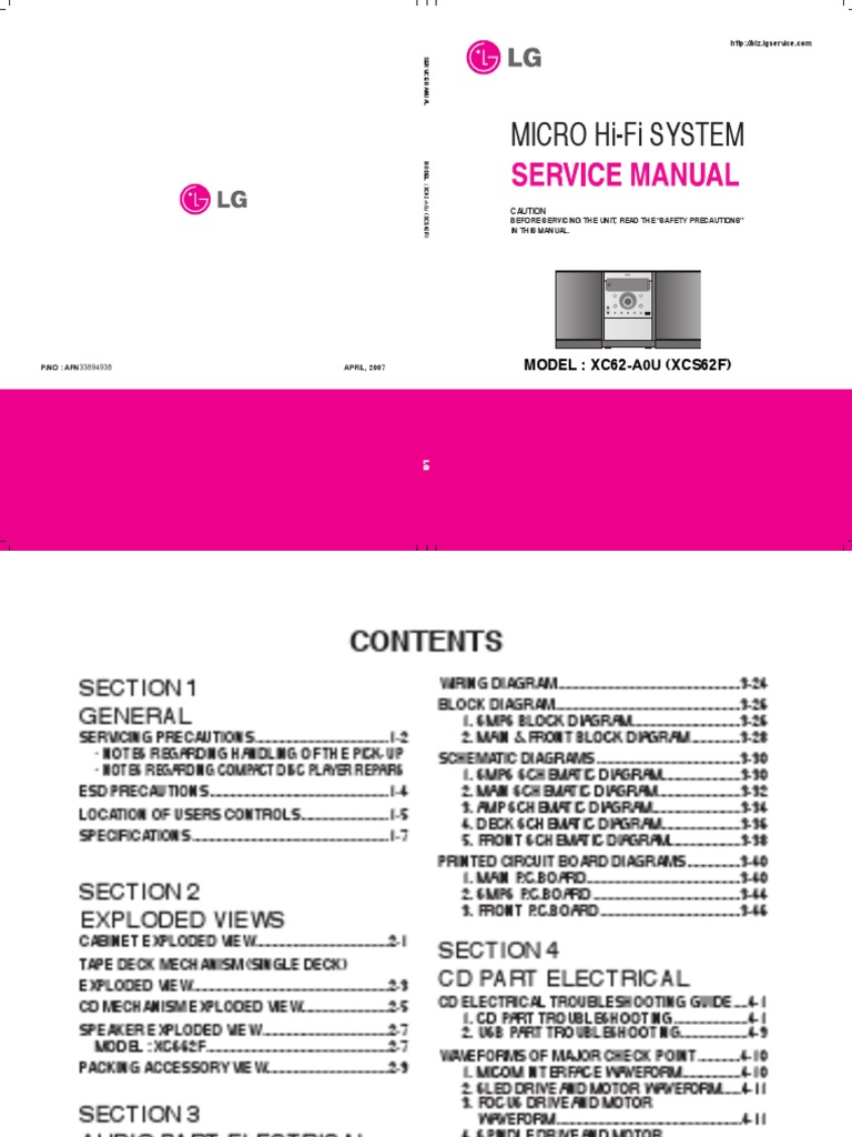 Manual de Service LG | PDF | Electrostatic Discharge | Electrostatics