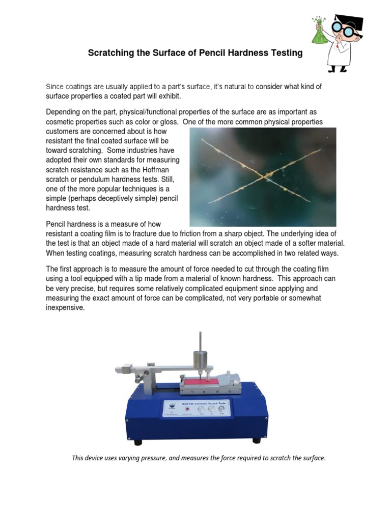 Scratching The Surface of Pencil Hardness Testing | PDF | Pencil | Hardness