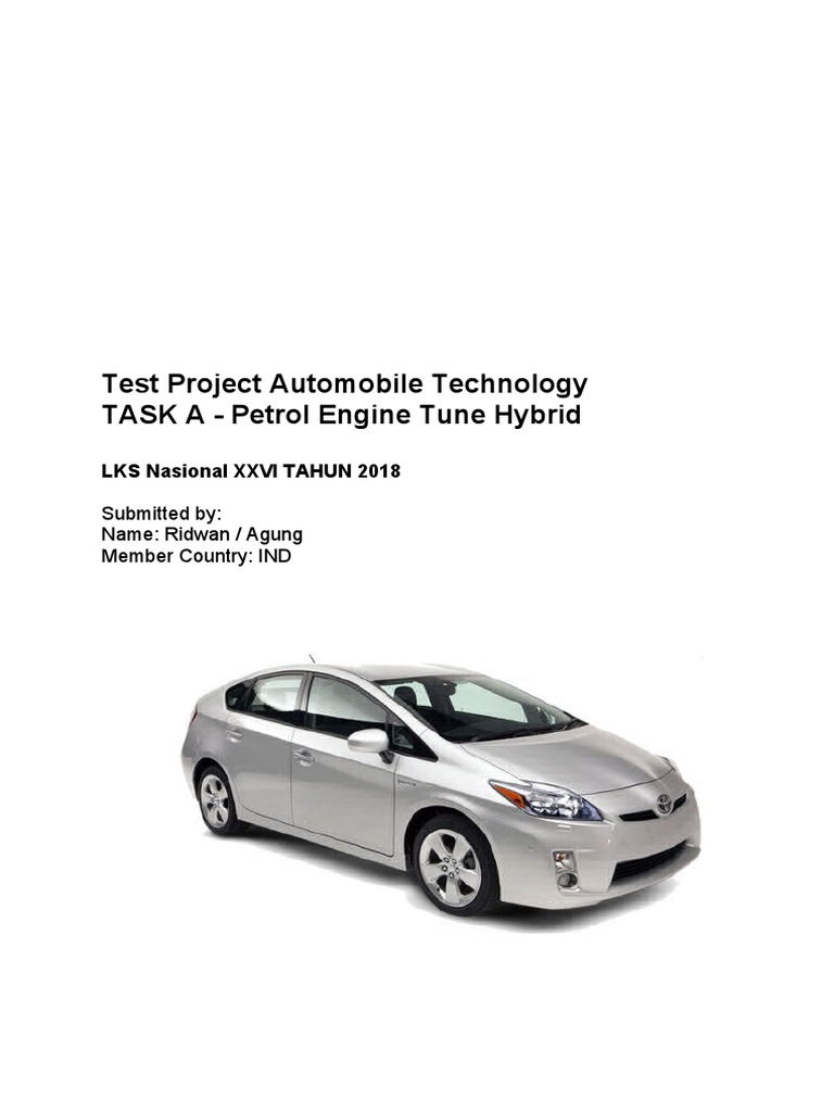 (Revisi) Task A - Engine Petrol Tune - Competitor Instructor PDF | Download Free PDF | Exhaust ...
