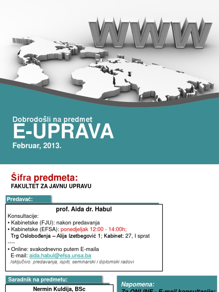 01 0 Syllabus - E Uprava | PDF