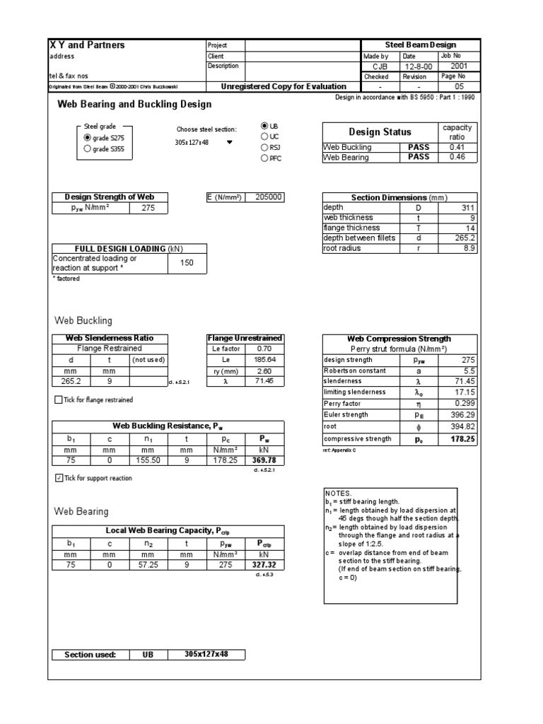 X Y and Partners: Web Buckling | PDF | Buckling | Beam (Structure)