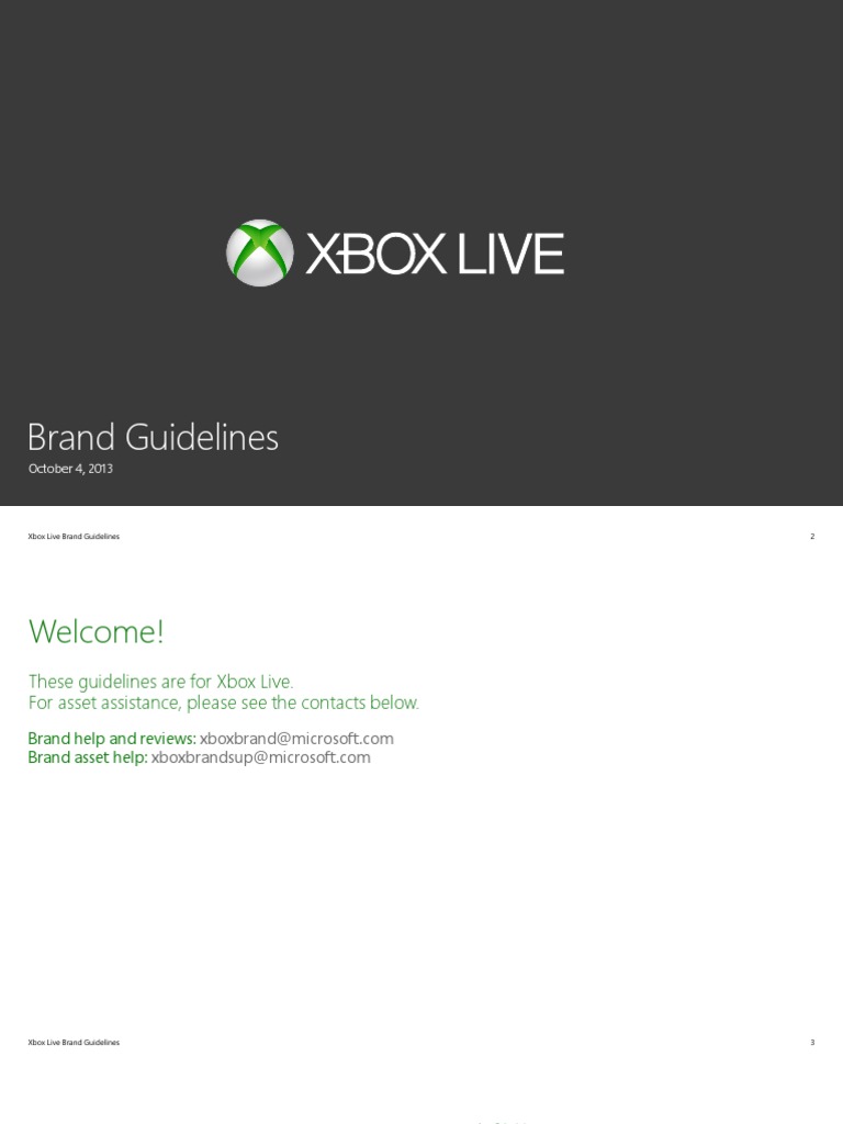 Brandbook Manual de Identidade Xbox Live 2013 PDF | PDF | Xbox 360 ...