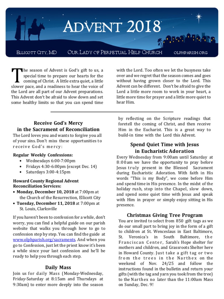 Advent Booklet 2018 | PDF | Eucharist | Christmas