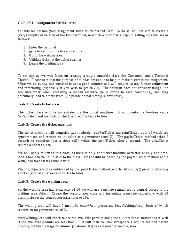 CCP 1711: Assignment Defibrillator | PDF | Constructor (Object Oriented ... CCP 1711: Assignment Defibrillator | PDF | Constructor (Object Oriented ...