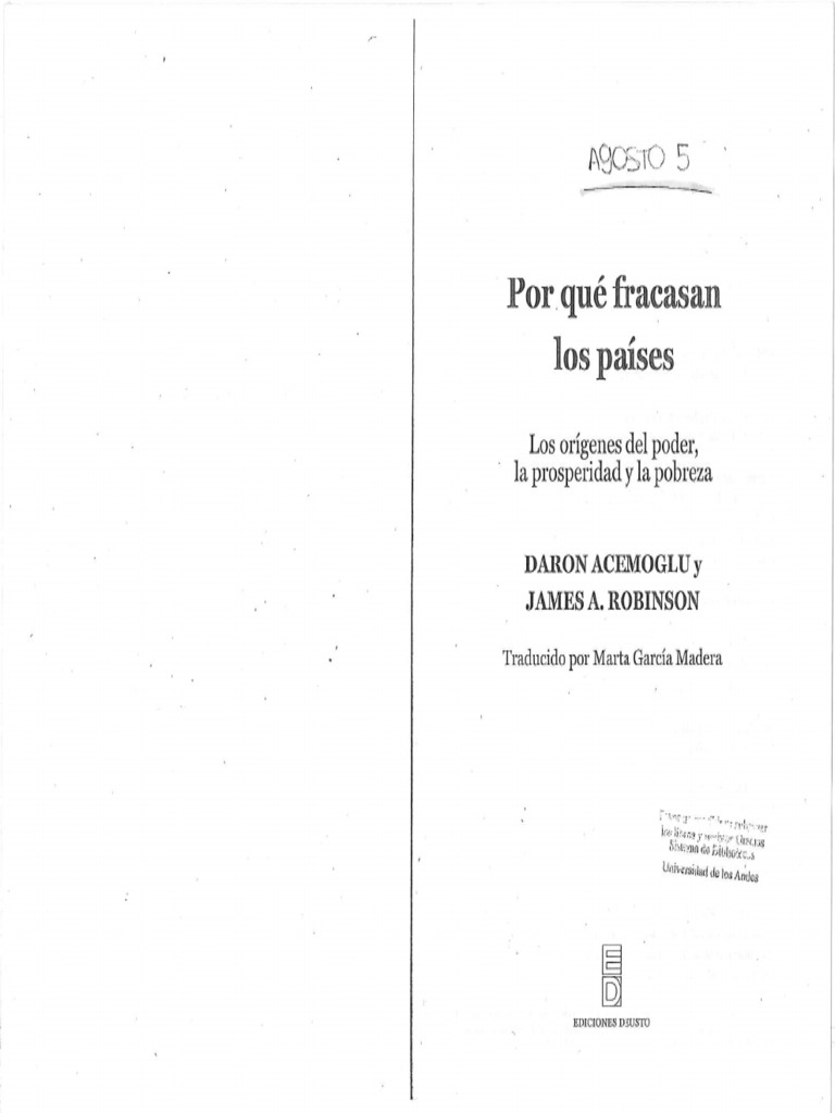 Acemoglu y Robinson Cap 1 | PDF