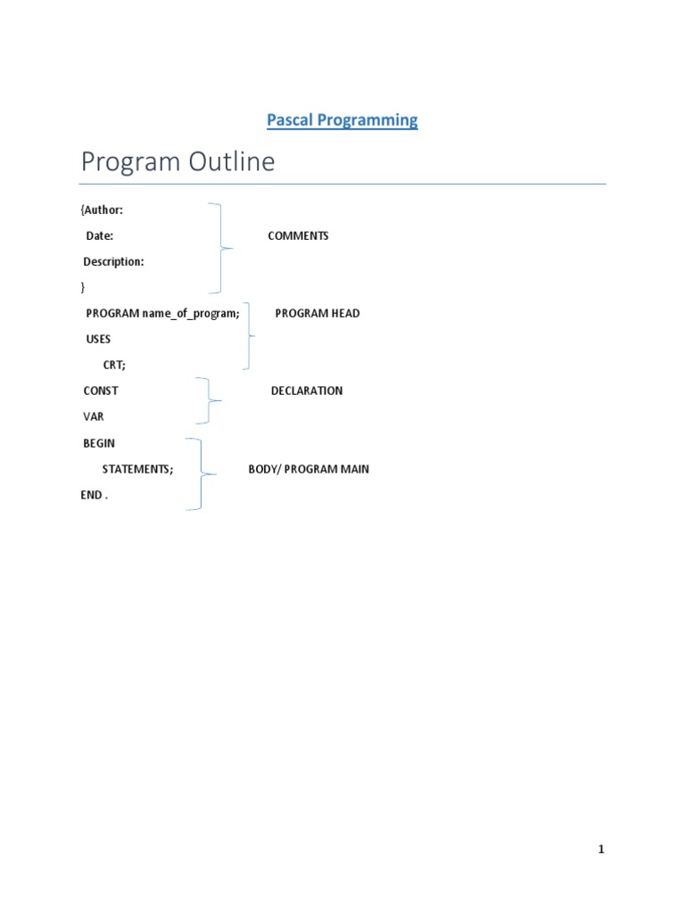 Notes On Pascal Programming | PDF | Array Data Type | Theoretical ...