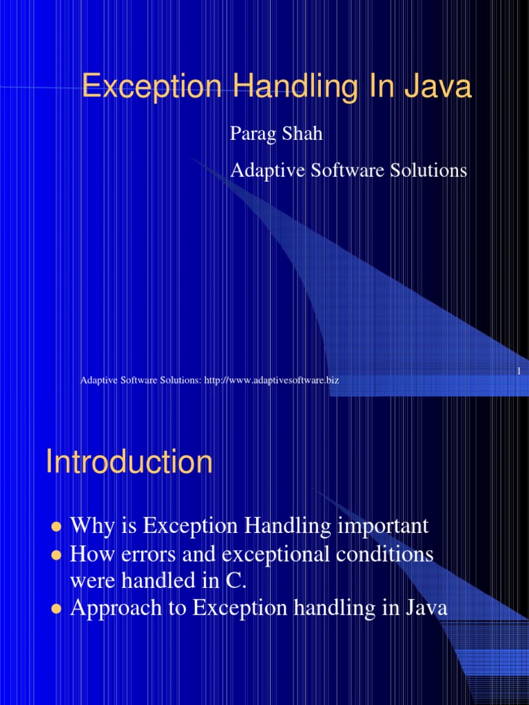 Exception Handling in Java 15734 | PDF | Java (Programming Language ... Exception Handling in Java 15734 | PDF | Java (Programming Language ...