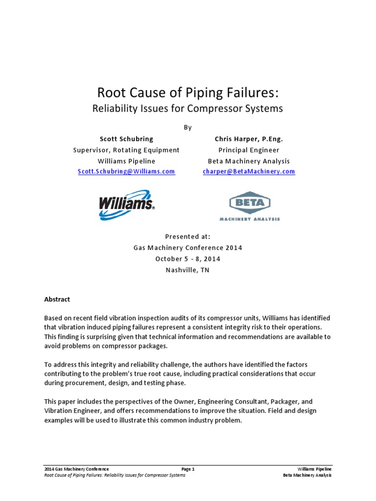 Piping Failures in Compressor Systems | PDF | Reliability Engineering ...