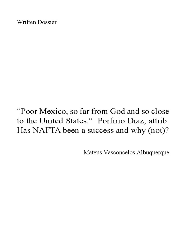 NAFTA's Impact on Mexico's Economy | PDF | North American Free Trade ...