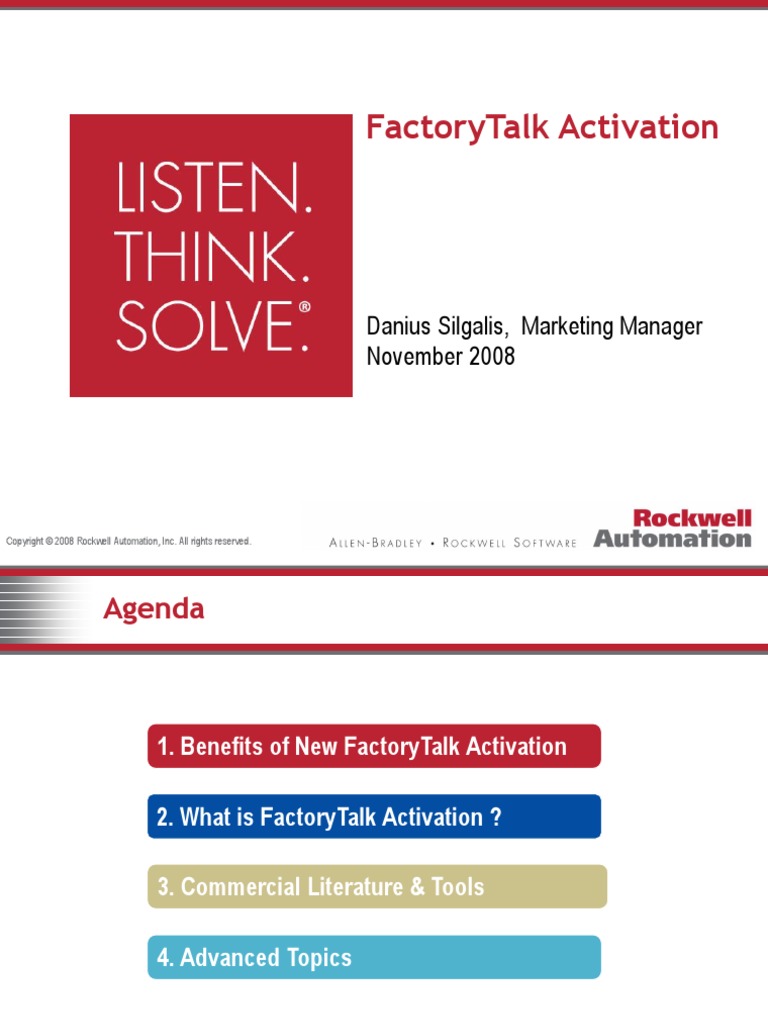 FactoryTalk Activation Customer | PDF | Remote Desktop Services ...