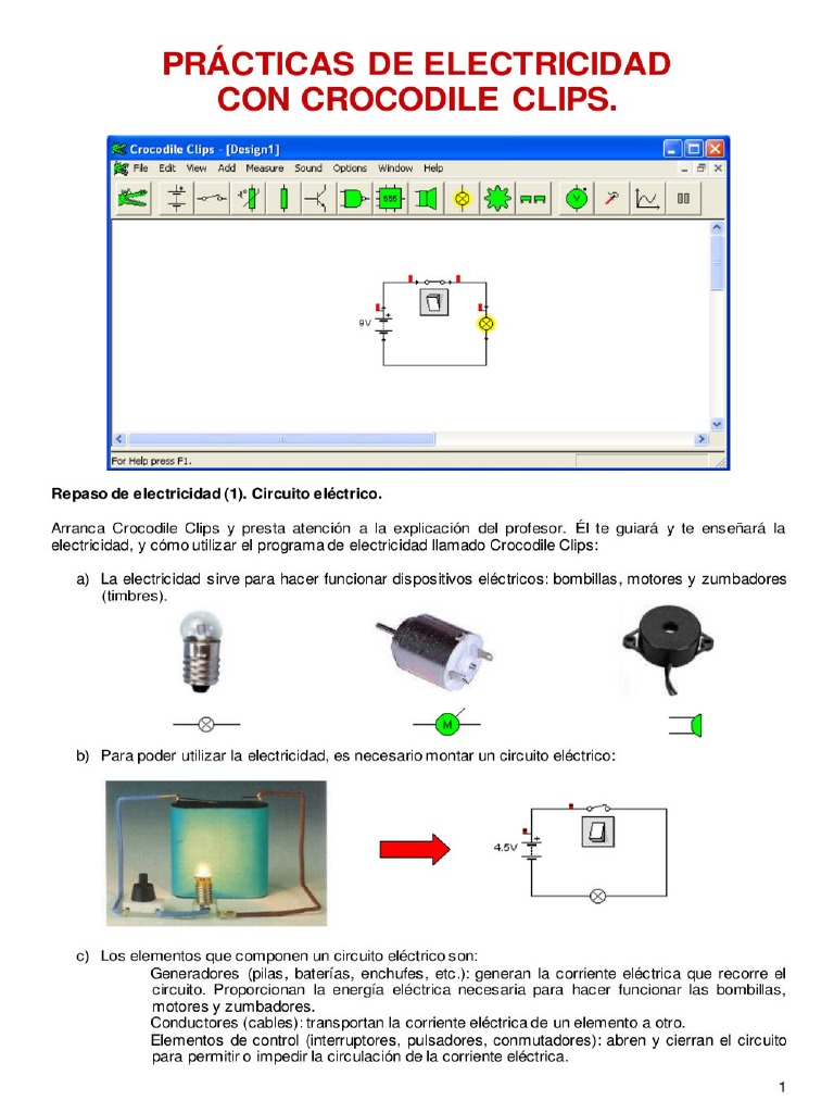Prácticas Con Crocodile Clips. Resuelto | PDF