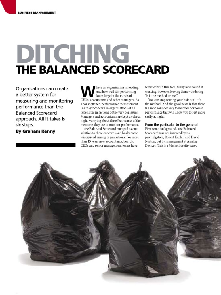 1 Ditching The Balanced Scorecard | PDF | Stakeholder (Corporate ...