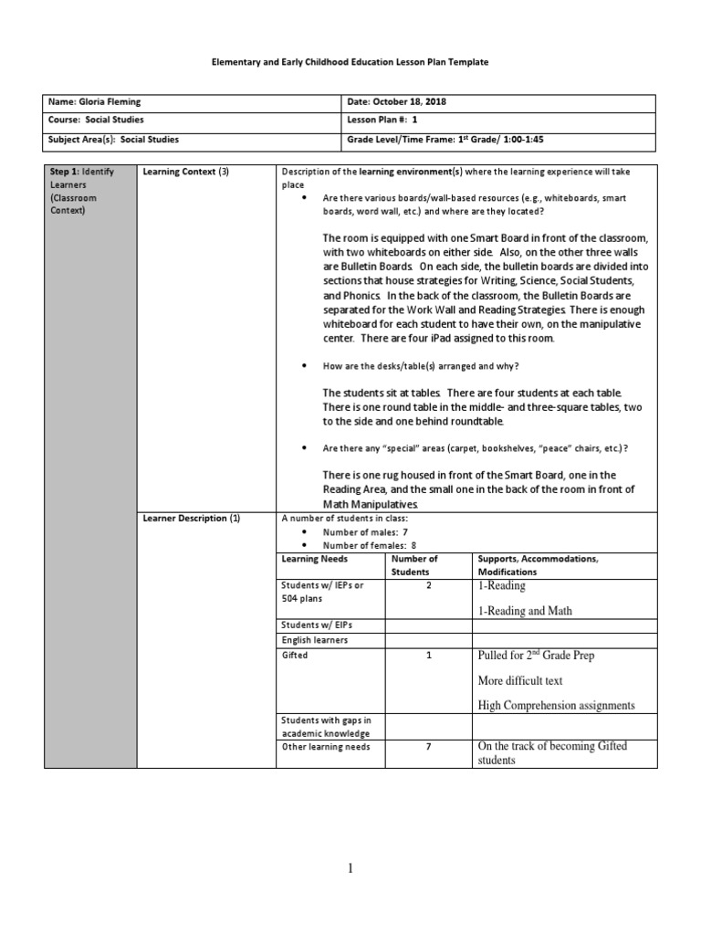 Eece Lesson Plan Template | PDF | Educational Assessment | Learning