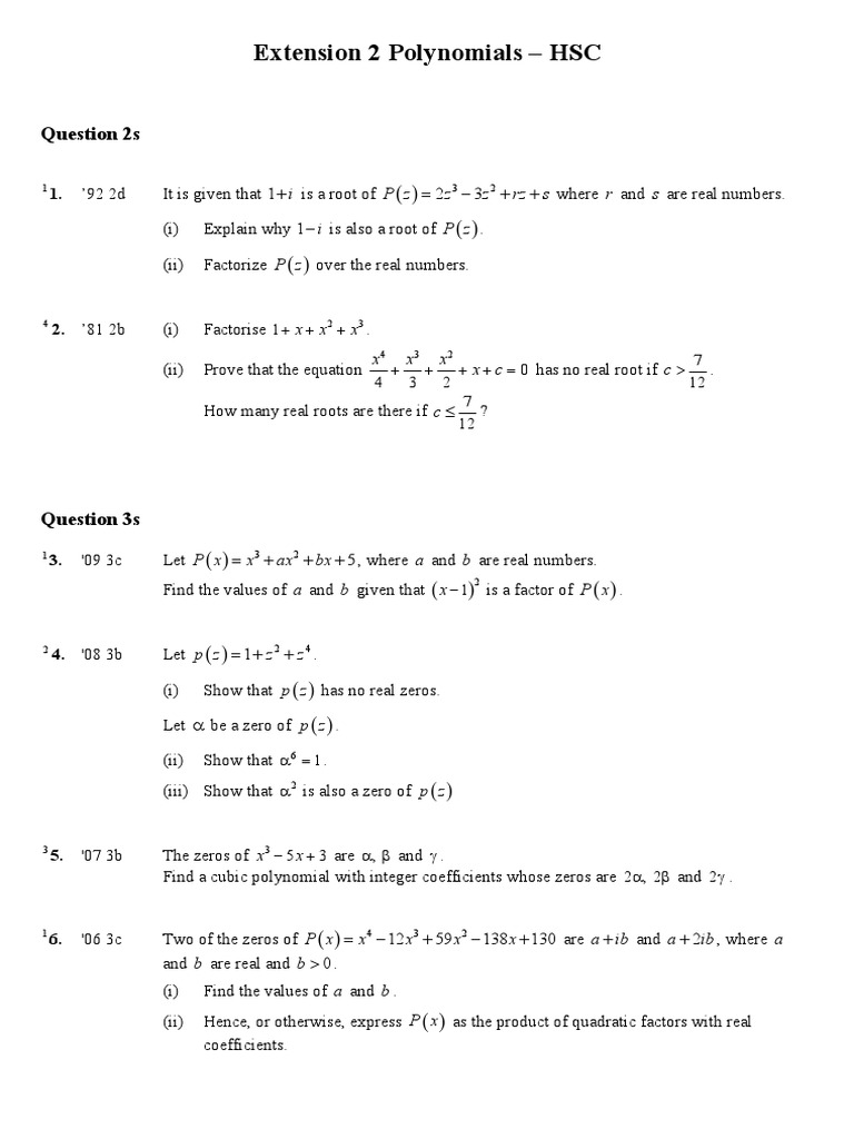 Analysis of Polynomial Factorization and Properties of Roots from ...