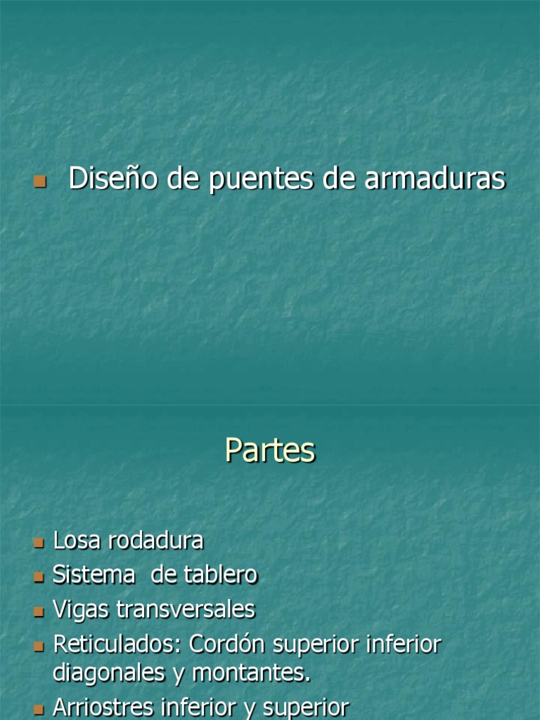 4.puentes Reticulados | PDF | Puente | Braguero