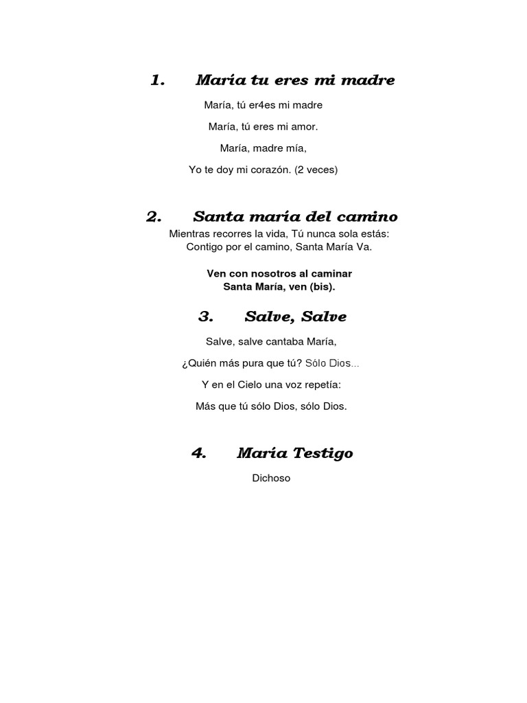 María Tu Eres Mi Madre | PDF