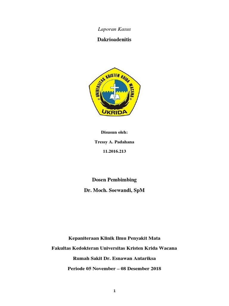 Dakrioadenitis: Kasus dan Penanganan | PDF