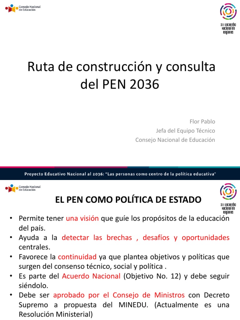 Lor Pablo, Jefa Del Equipo Del CNE: Ruta de Construcción y Consulta Del ...