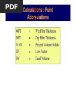 WFT and DFT Calculations in Painting | PDF | Paint | Area