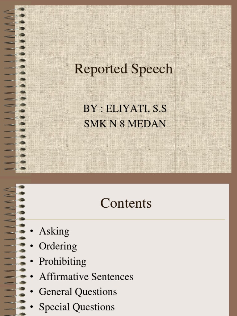 Reported Speech | PDF