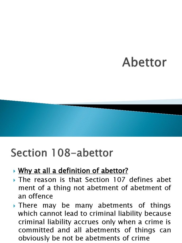 Abettor in IPC | PDF | Conspiracy (Criminal) | Aiding And Abetting
